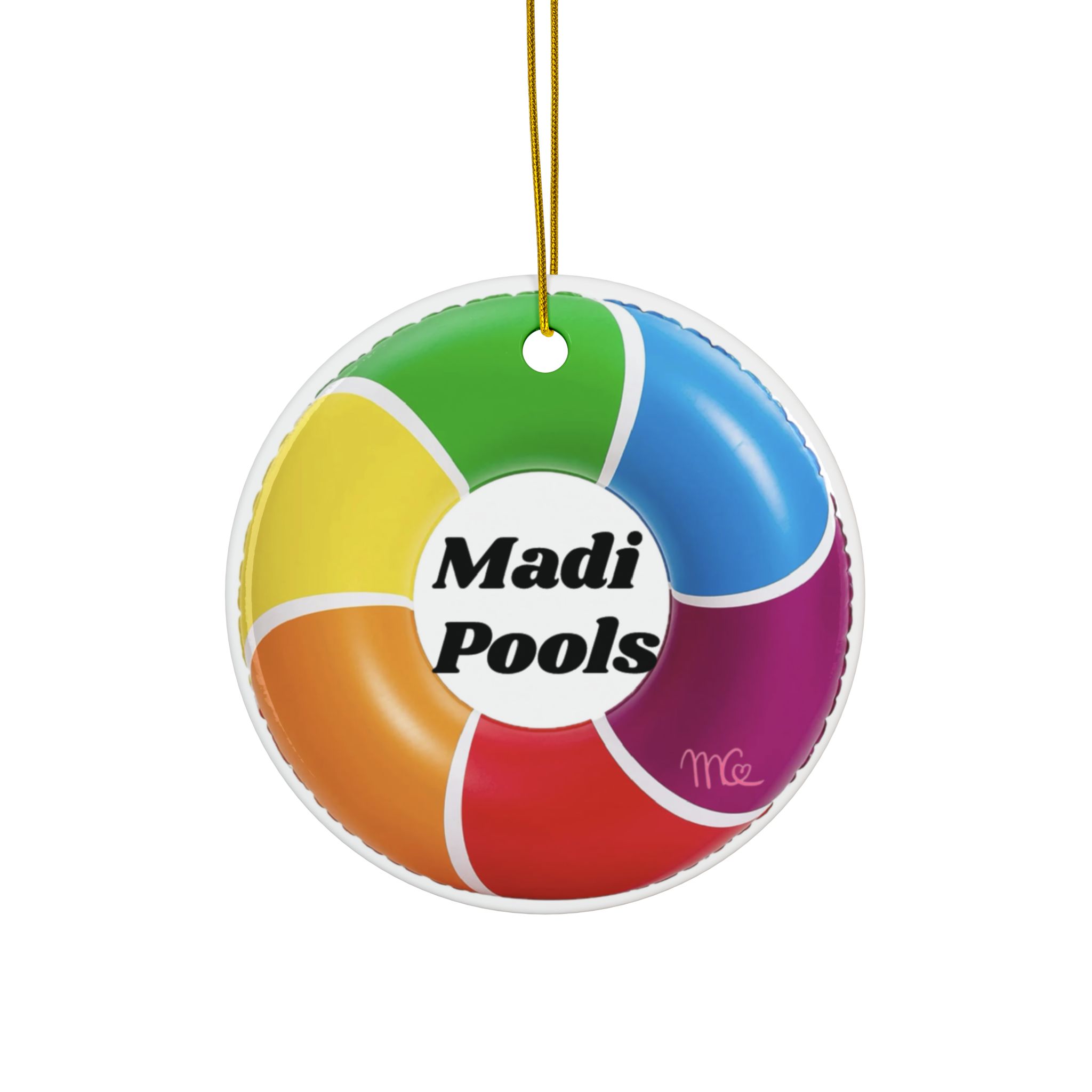 Madi Pools Ceramic Ornaments, 2-Side Print, (1pc, 3pcs, 5pcs, 10pcs ...